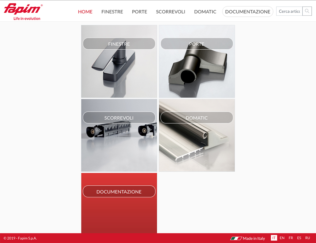 Catalogue | Fapim S.p.A.